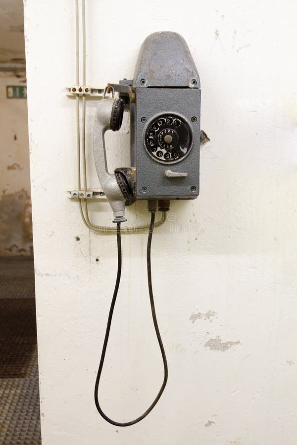 Old Phone in Bunker in Germany in the Underground Stock Photo - Image ...