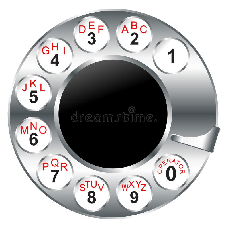 Old phone dial disk stock vector. Illustration of isolated - 7303327