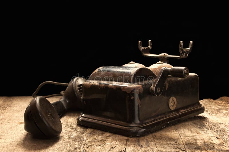 Old Phone in Dusty and Rusty Condition. Stock Image - Image of antique ...
