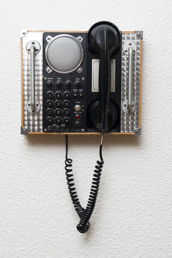Old phone hanging stock image. Image of communication - 25554903