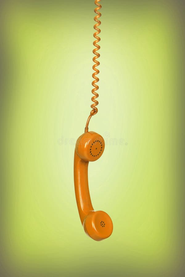 Phone with Hanging Receiver Stock Image - Image of plastic, cable: 7113247