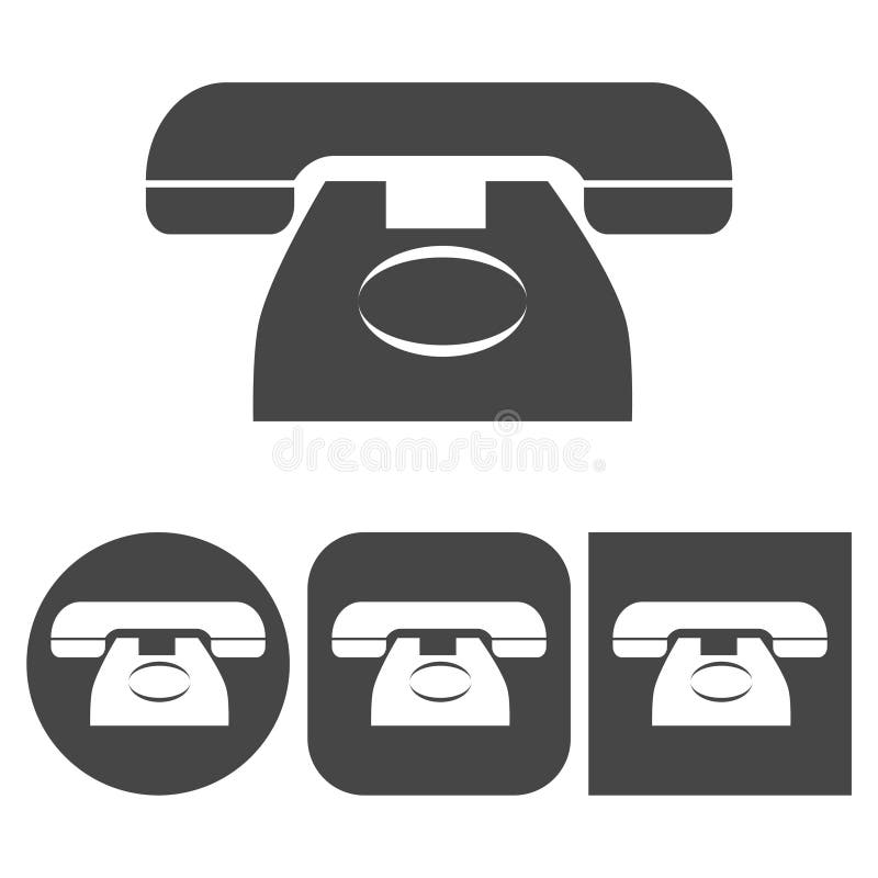 Old phone icon - icons set stock illustration. Illustration of device ...