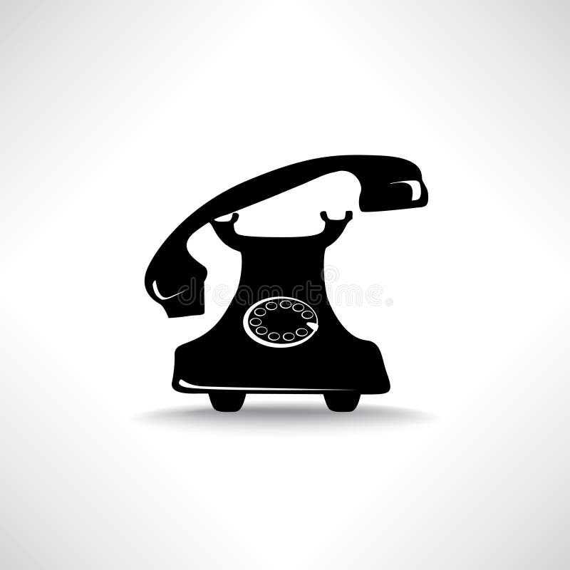 Old Phone Icon. Retro Phone Symbol. Stock Illustration - Illustration ...