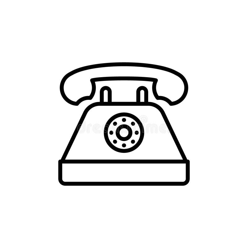 Old Phone Icon Set Retro Communication Illustrations for Technology and ...