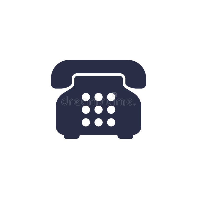 Old Phone Icon, Telephone with Buttons, Vector Stock Vector ...
