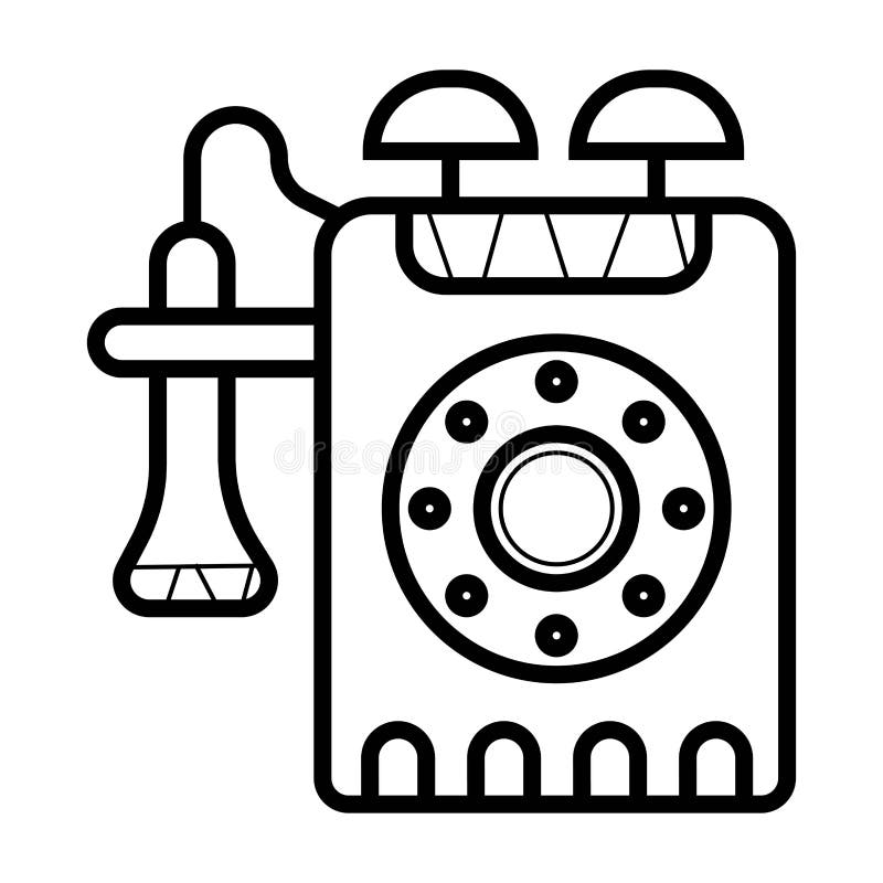 OLD Phone icon vector stock vector. Illustration of aged - 143347691