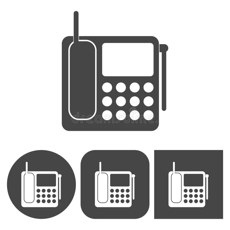 Old Phone Icon - Vector Icons Set Stock Vector - Illustration of aged ...