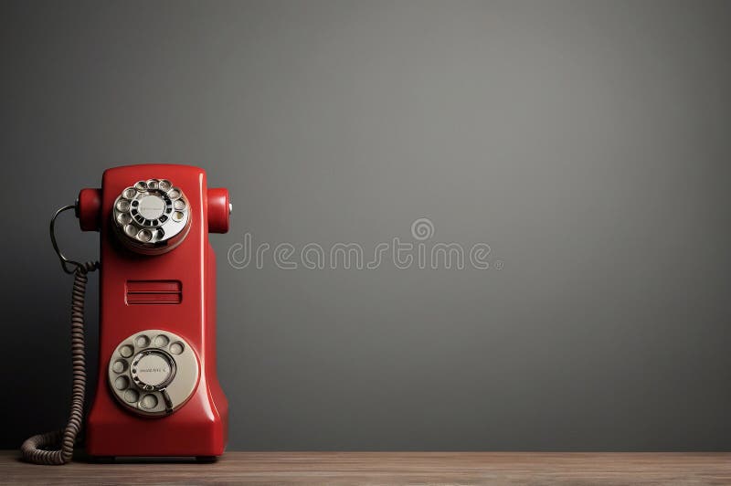 Old phone on the table stock illustration. Illustration of sculpture ...