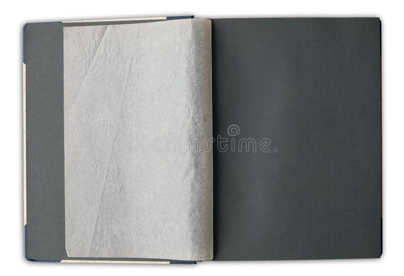 Old Photo Album , Open Book with Blank Pages Stock Image - Image of ...