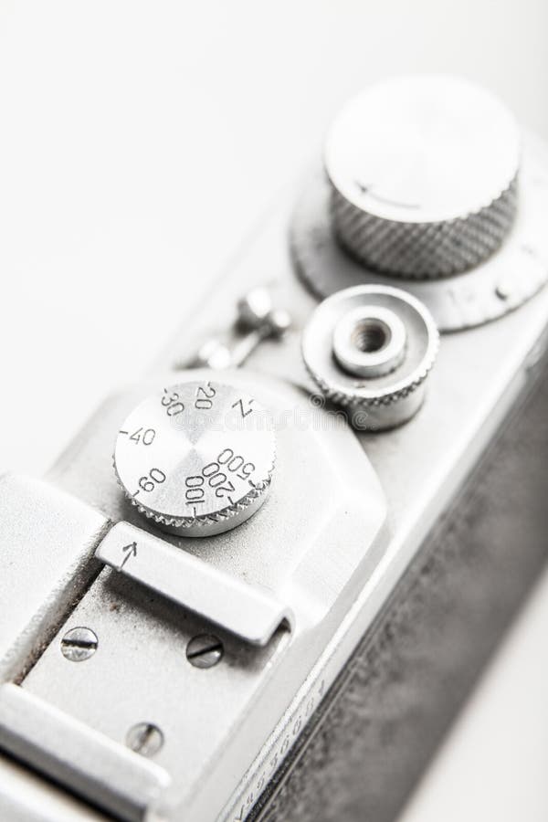 Old Photo Camera Close-up Detail Stock Image - Image of detail, dial ...