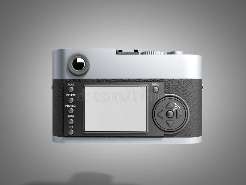 Old Photo Camera 3d Render on Grey Background Stock Illustration ...