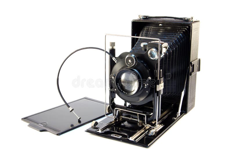 Old Photo Camera and Photography Panel Stock Photo - Image of fashoned ...