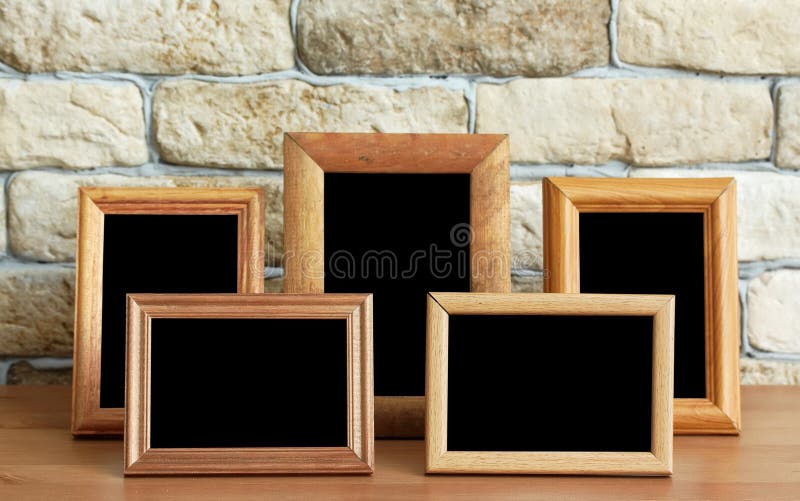 Old photo frames stock photo. Image of table, stained - 22969054