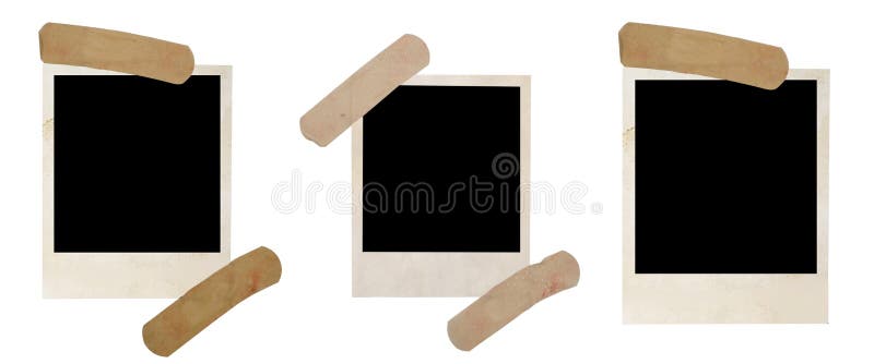 Old photo frames with tape stock image. Image of polaroid - 5702695