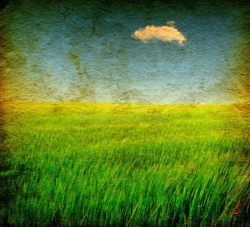 Vintage, Retro Image of Nature Landscape Stock Photo - Image of ...