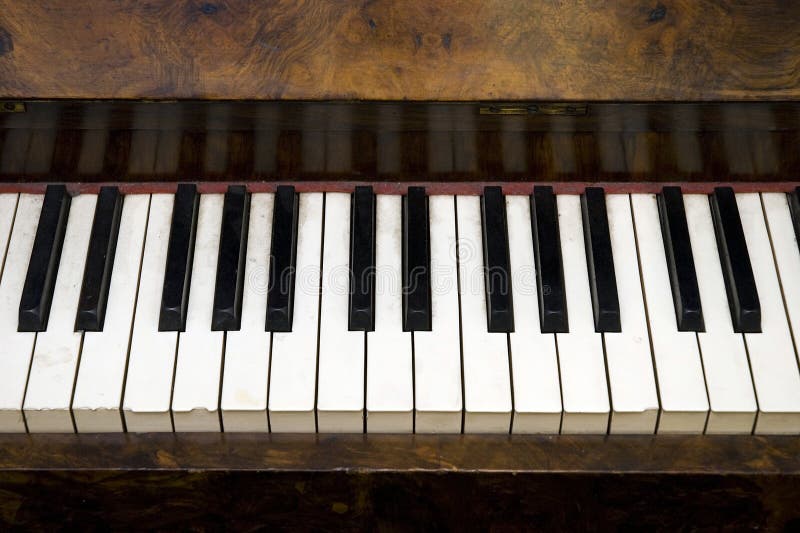 Old Piano Keys stock photo. Image of used, keys, grain - 10711368