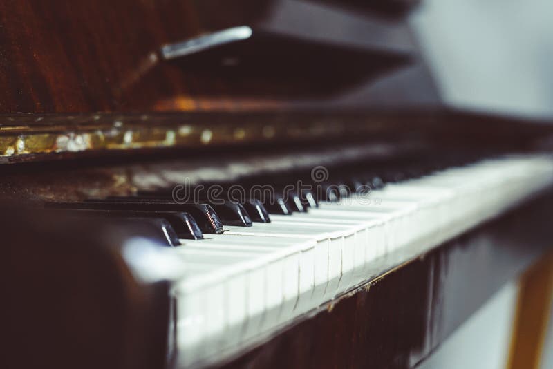 Old piano keyboard stock photo. Image of musical, classical - 112578398