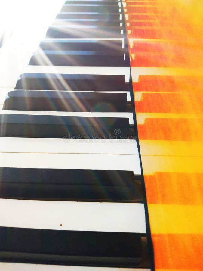 Old Piano in the Rays of Sunlight Stock Photo - Image of sound, black ...