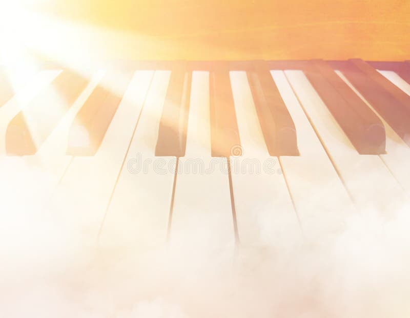 Old Piano in the Rays of Sunlight Stock Photo - Image of sound, black ...