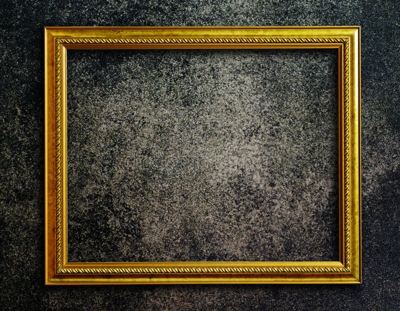 Old Picture Frame Handmade Wood on Wall Ruined Background Stock Image ...