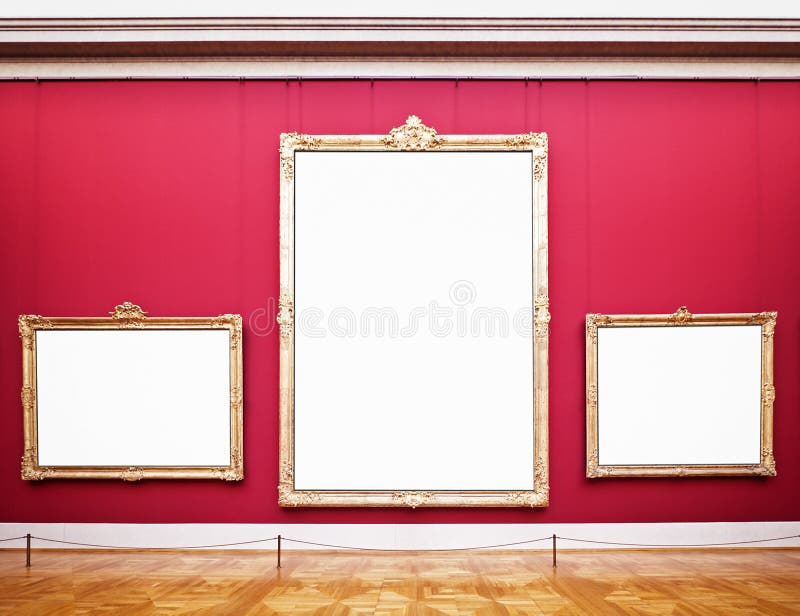 Old picture frames stock photo. Image of exhibition, front - 28375928