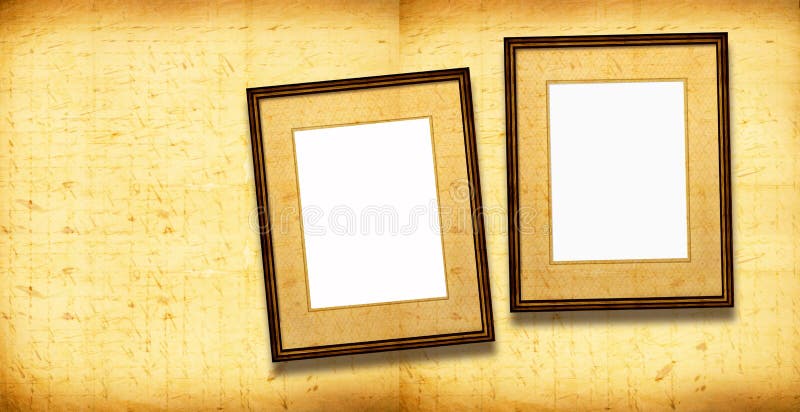 Two old photo frames stock photo. Image of fashioned, paper - 4260772