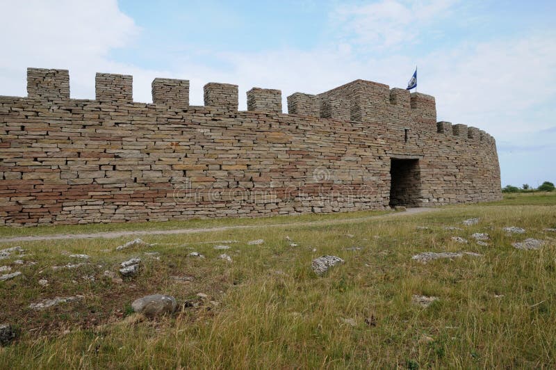 Old and Picturesque Fort of Eketorp Stock Image - Image of castle ...