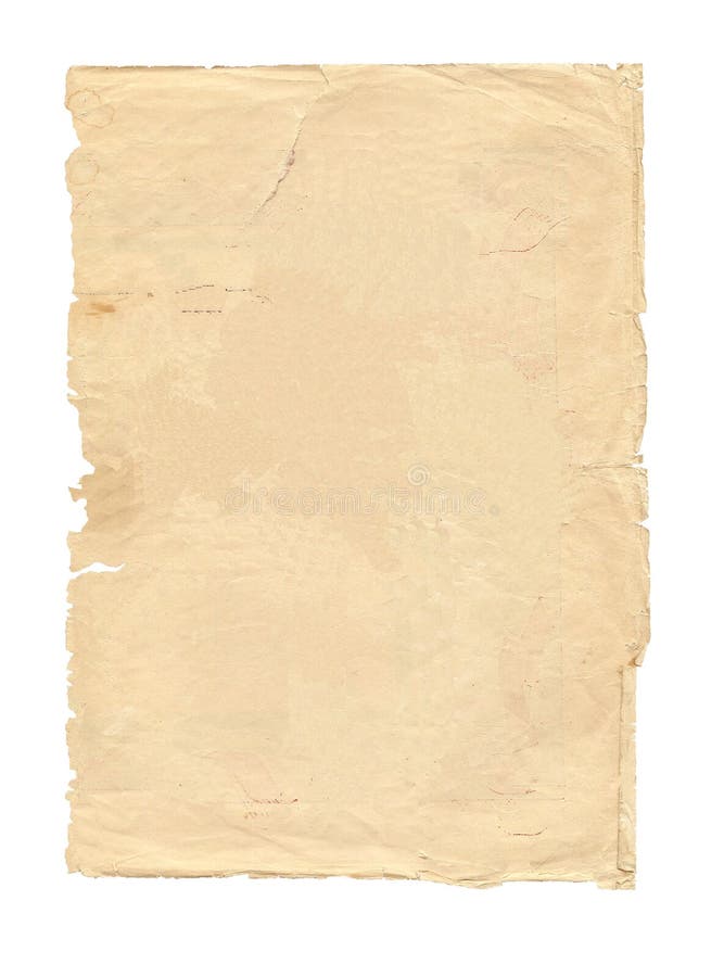 Old Piece of Paper Isolated Stock Image - Image of ancient, paper: 14251633