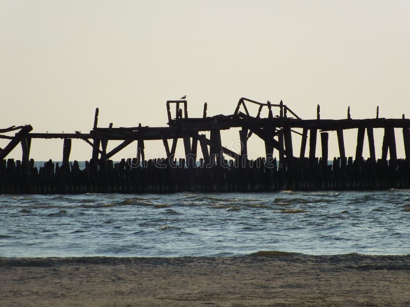 Old pier stock photo. Image of scenic, sand, gulf, architecture - 100665264