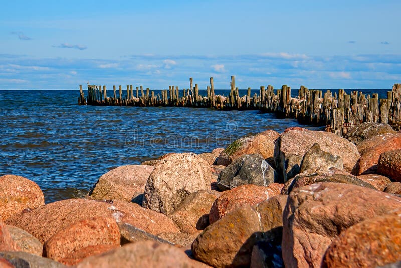 The old pier. Engure stock photo. Image of nature, engure - 92747126