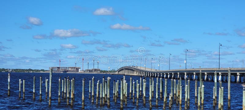 Old Pier Gone from a Hurricane in Charlotte Harbor and the 41 Bridge ...