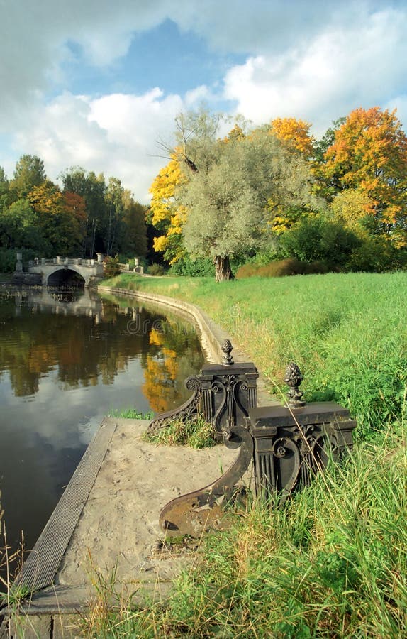 Old pier in old park stock photo. Image of nature, landscape - 6800404