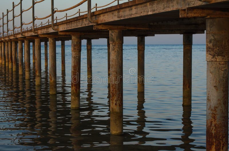 Old pier stock image. Image of history, exterior, cloud - 89603705
