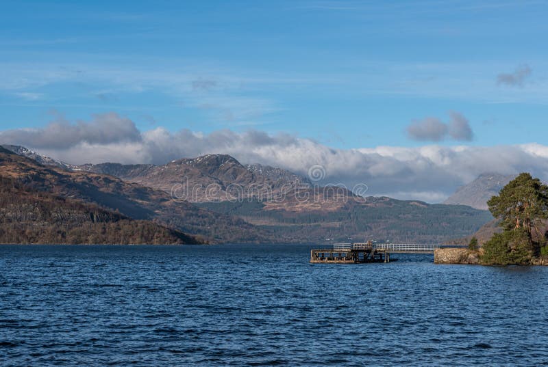 Old Pier at Rowardennan in Scotland Stock Image - Image of lomond ...