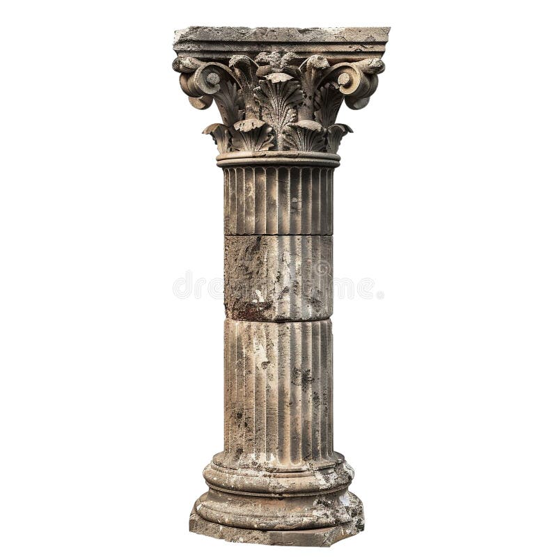An Old Pillar Set, Isolated on a Transparent Background, Ideal for ...