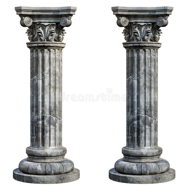 An Old Pillar Set Isolated on a Transparent Background Ideal for ...