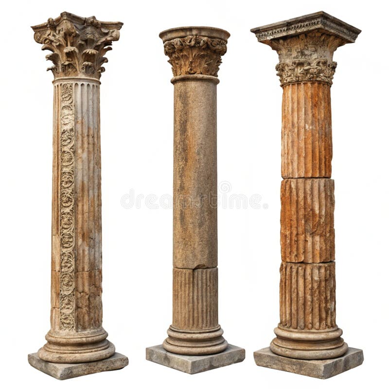 Old Pillar Set stock illustration. Illustration of ruinsartwork - 368188762