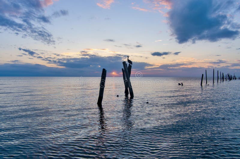 Mobile Bay at Sunset in June of 2021 on the Alabama Gulf Coast Stock ...