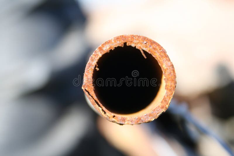 Metal Erosion. Pipe in Section Stock Image - Image of corrosion ...