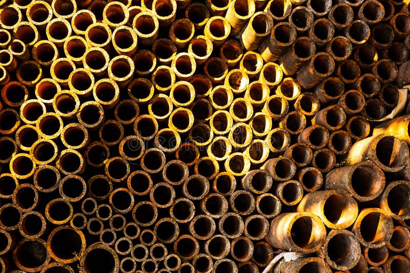 Old Pipe Abstract Design Background. Stock Image - Image of copper ...
