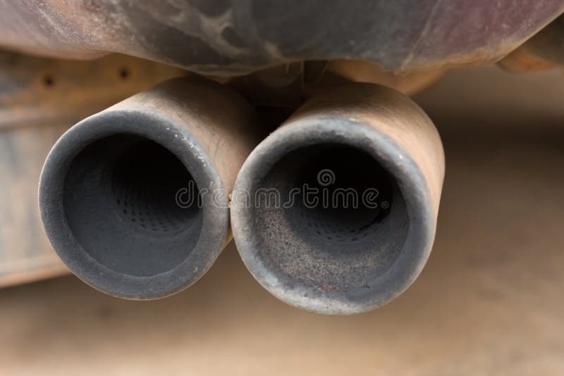 Old pipe car exhaust rusty stock photo. Image of energy - 78024726