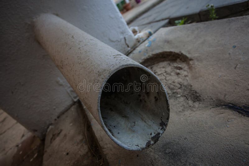Old Pipe Inside the Building Stock Image - Image of pile, construction ...