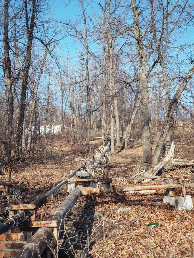 Old pipes outside stock photo. Image of engineering - 222515828