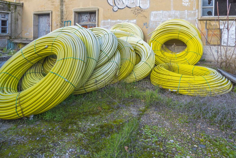 Old pipes of plastic stock photo. Image of channel, manufacturers ...