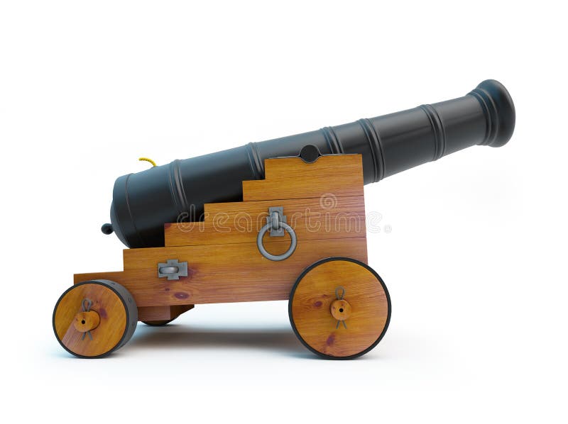 Old pirate cannon stock illustration. Illustration of armory - 28062579