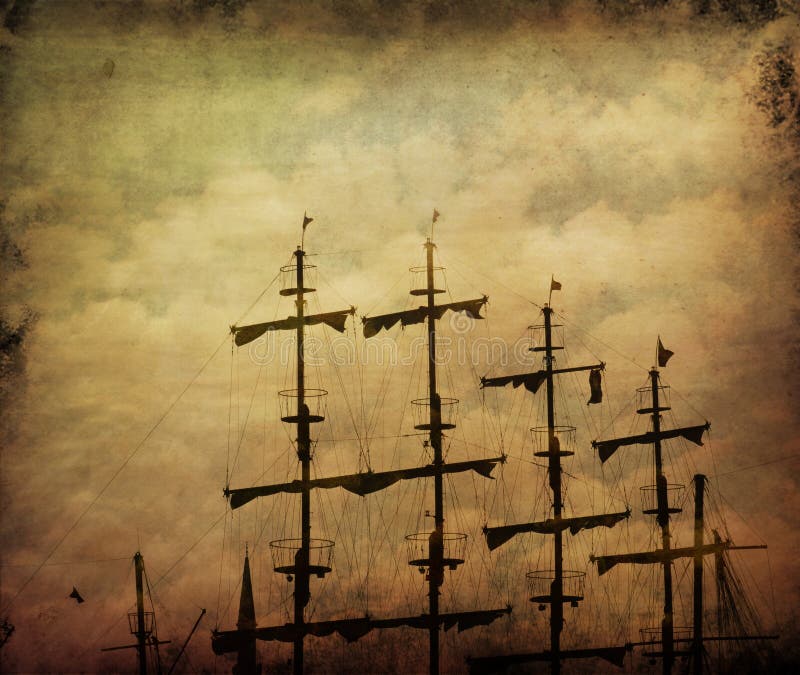 Old pirate ship stock photo. Image of artistic, pirate - 38718158