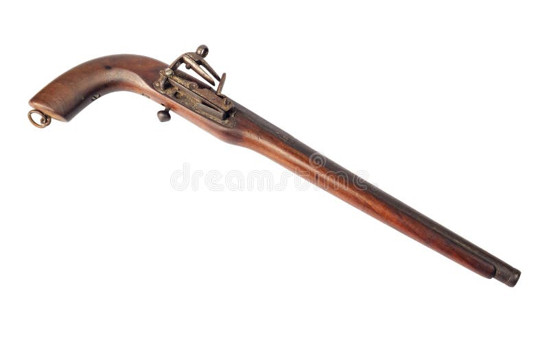 Old-fashioned gun stock image. Image of century, pirate - 10578003
