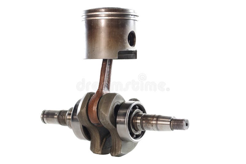 Old Piston and Connecting Rod Stock Photo - Image of counterweight ...