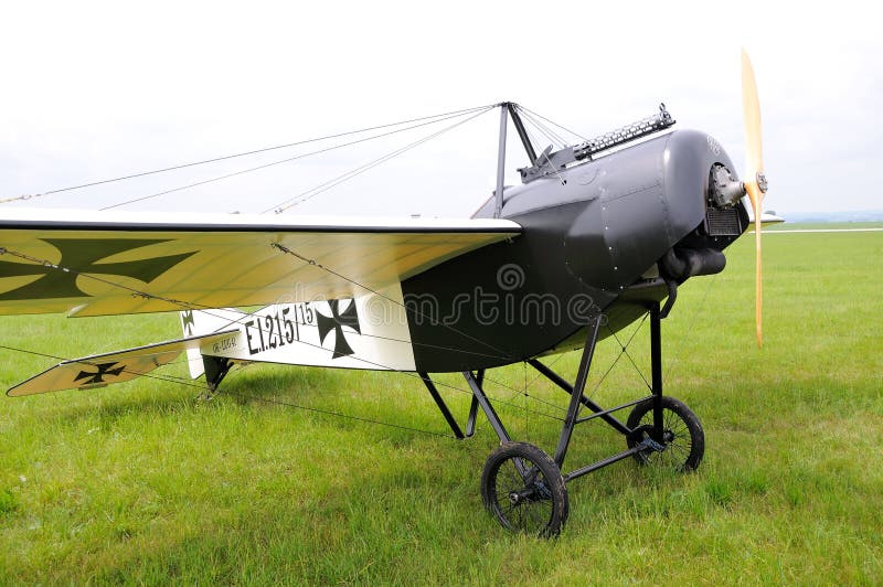 Old Vintage Biplane Aircraft Isolated Stock Image - Image of cockpit ...