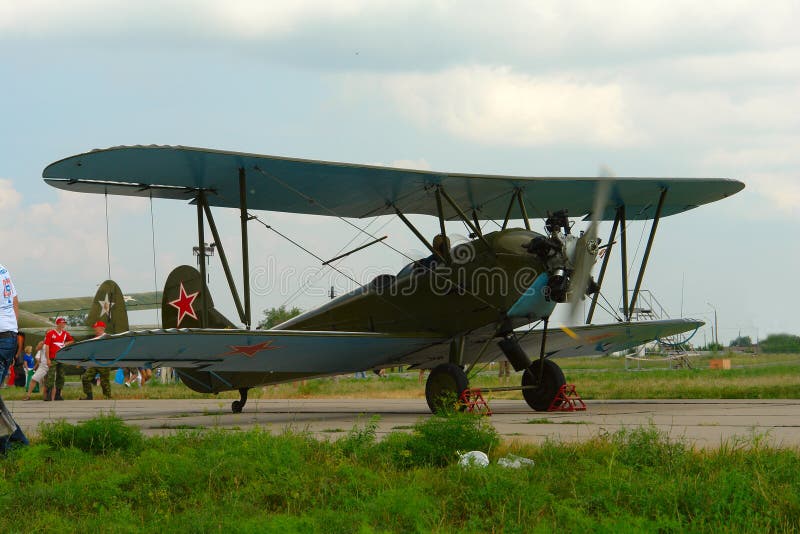 Old plane biplane stock image. Image of military, antique - 83349361
